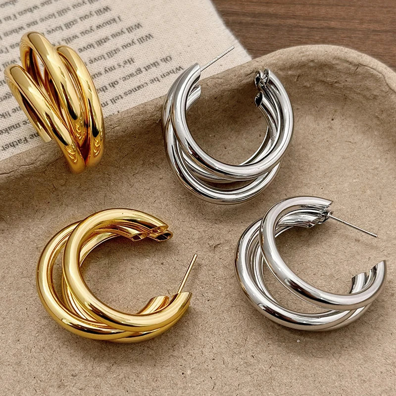 Celeste Triple Curve Earrings – jewleryjackandjen